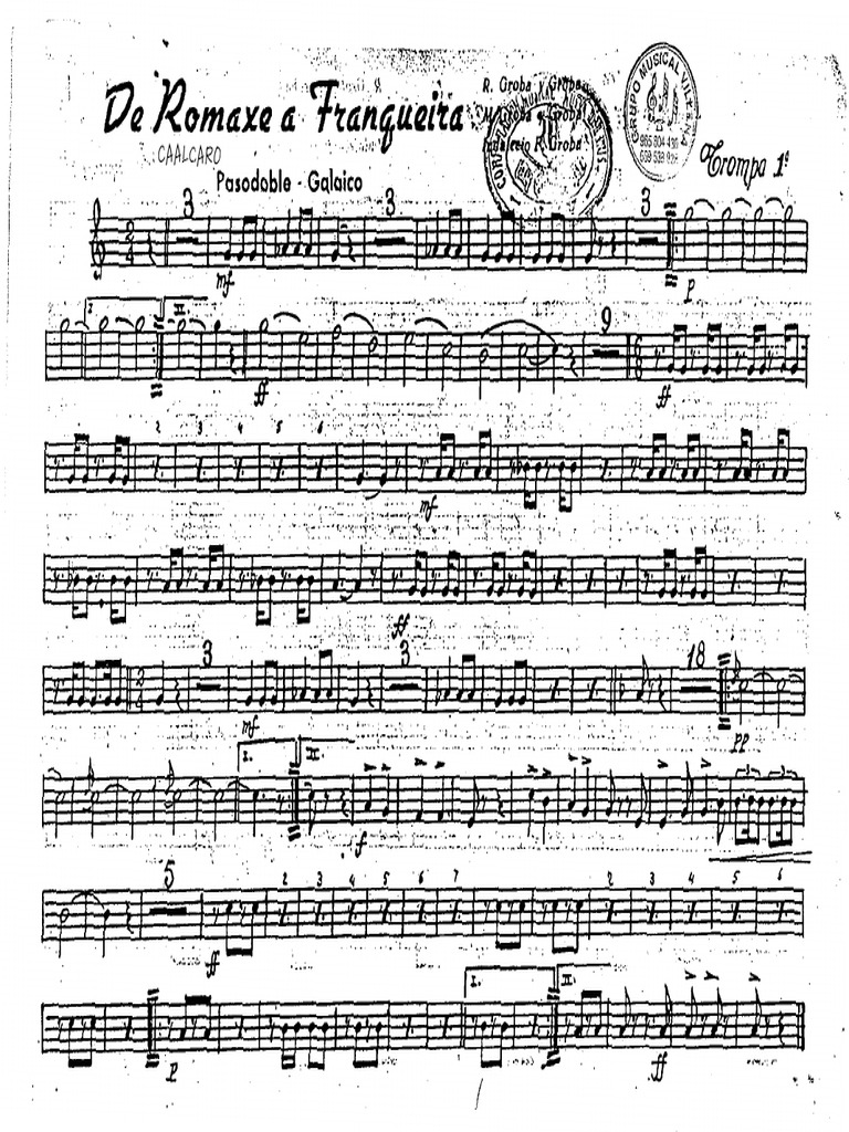 De Romaxe A Franquerra - Trompa 1 | PDF