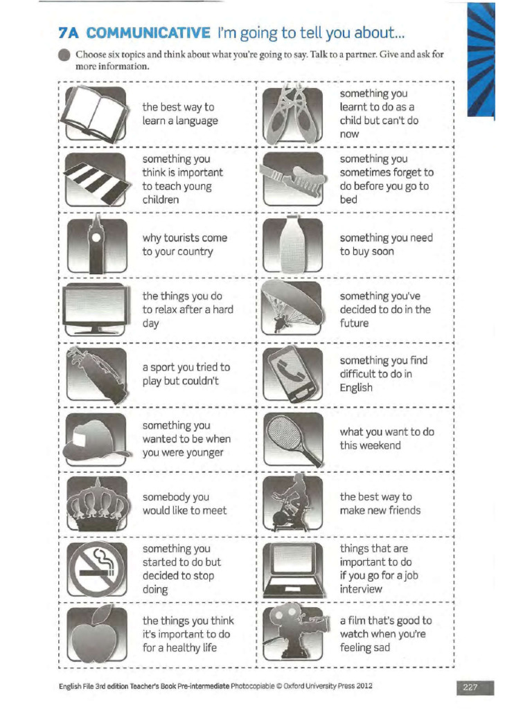 COMMUNICATIVE Handouts - U7-12 EF Pre-Inter | PDF