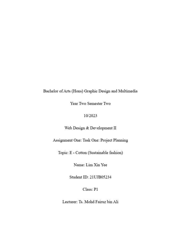 A1T1 Project Planning | PDF