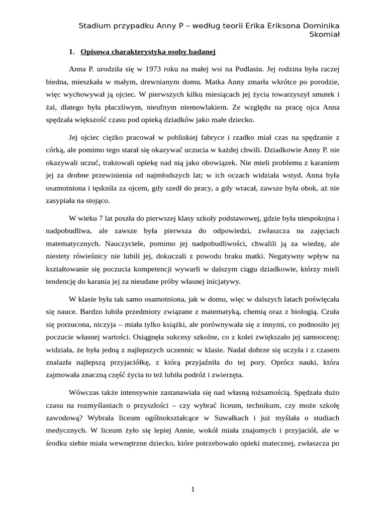 Stadium Przypadku Anny P - DS | PDF