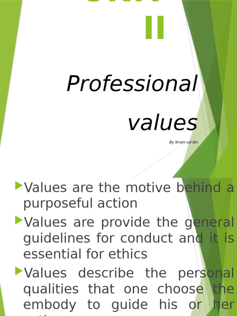 Professional Value Related To Behavior | PDF | Empathy | Self-Improvement