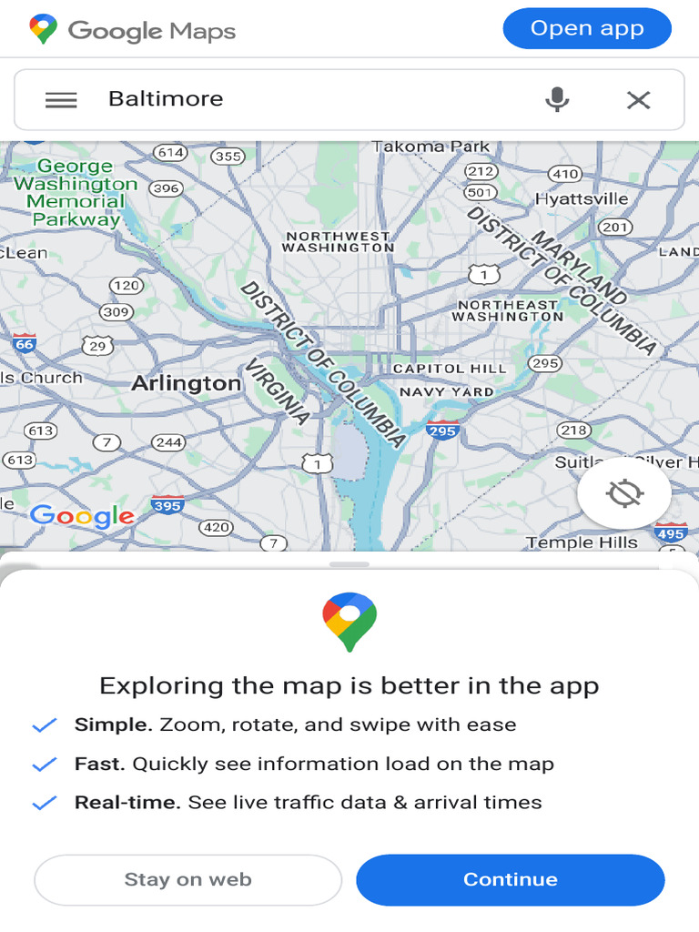 Baltimore - Google Maps | PDF