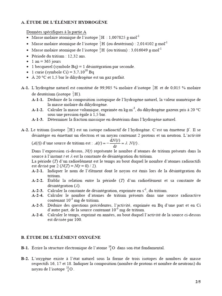 CCINP MP 2011 Chimie | PDF