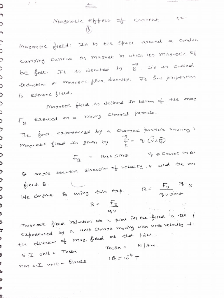 Magnetic Effect Part 1 | PDF