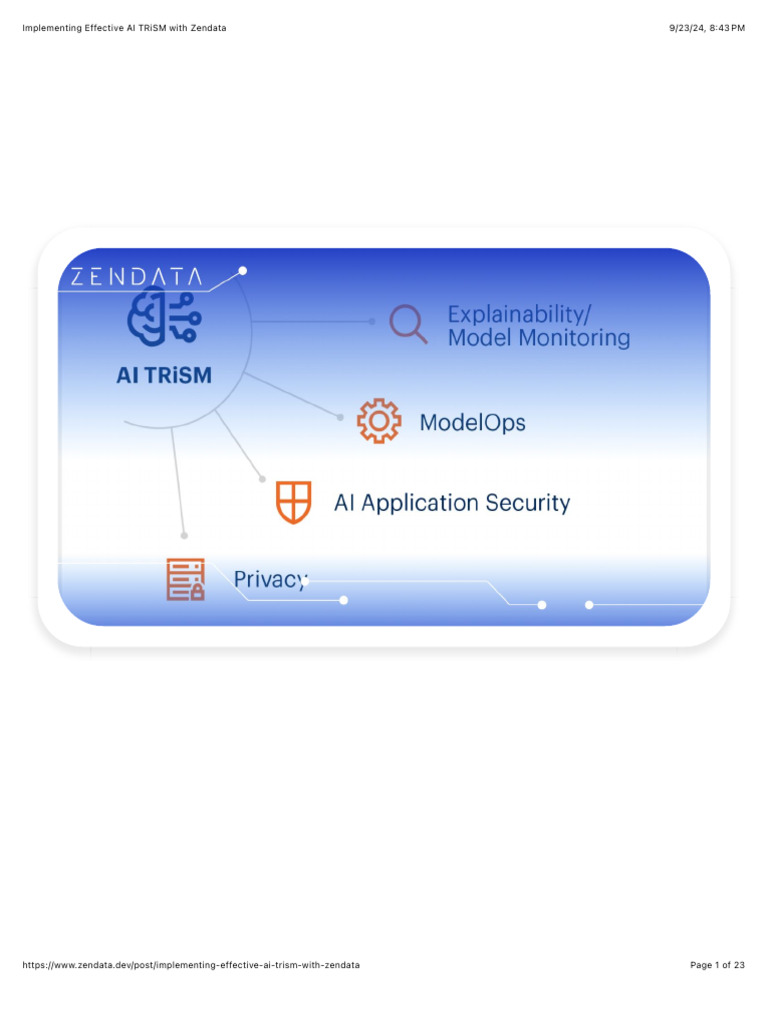 Implementing Effective AI TRiSM With Zendata | PDF
