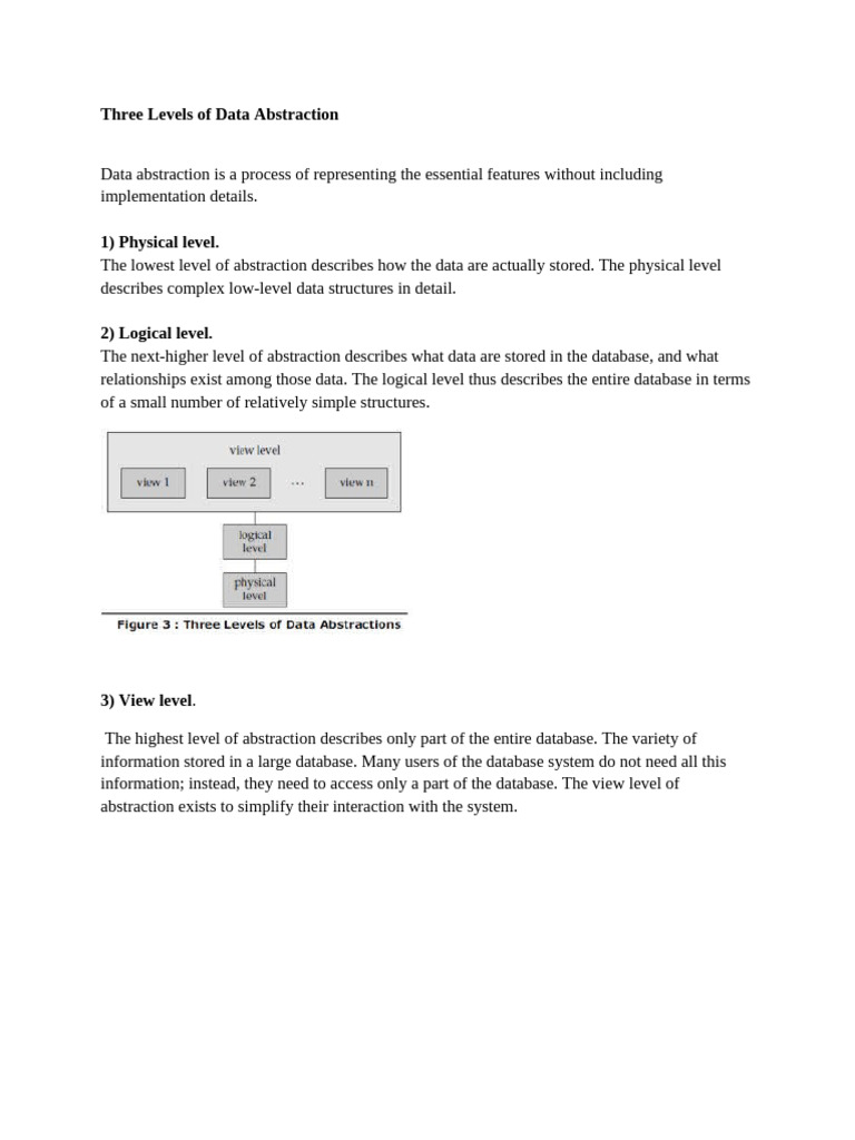 1.2 Levels of Data Abstraction | PDF