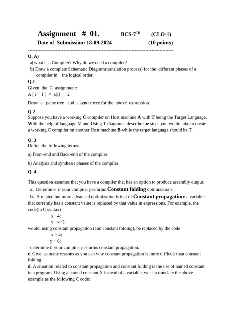 Assignment # 1 | PDF