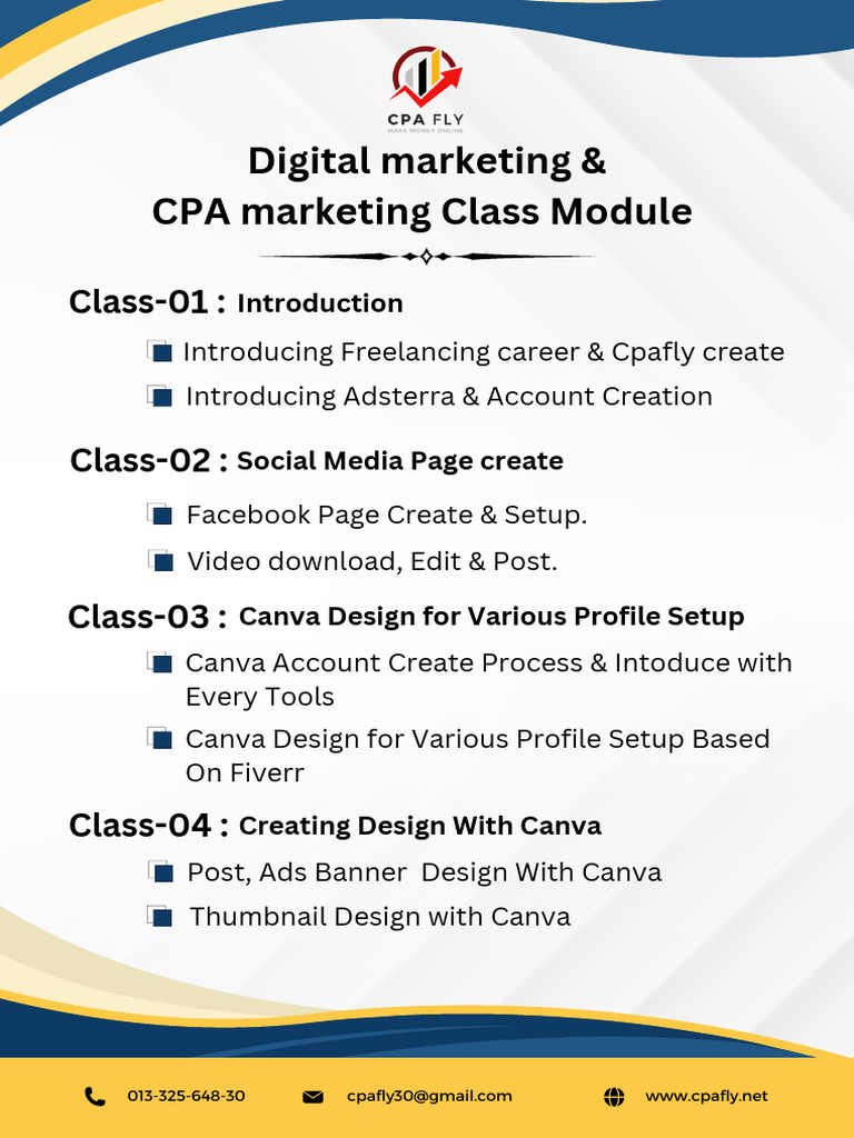 Digital Marketing & CPA Marketing Class Module | PDF