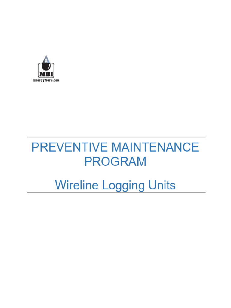 PM Program Wireline Logging Units | PDF | Safety | Vehicles