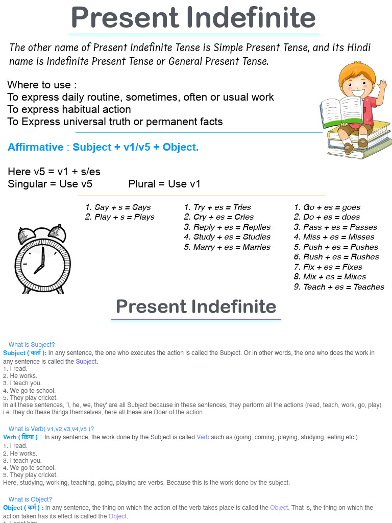 Present Indefinite PDF | PDF