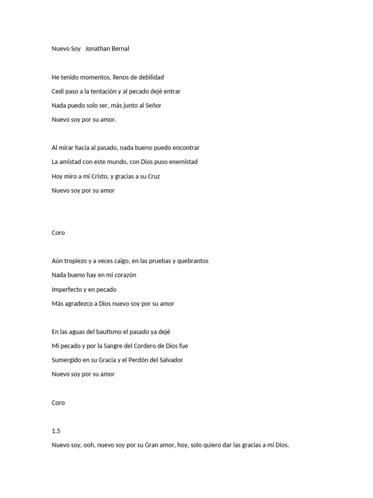 Nuevo Soy Jonathan Bernal | PDF