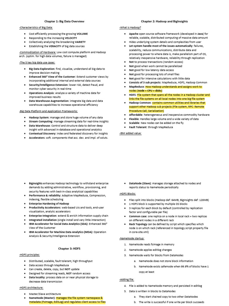 Big Data Summary | PDF