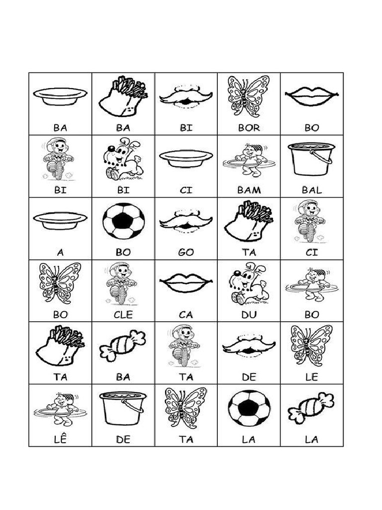 Jogos Das Sílabas Letra B | PDF