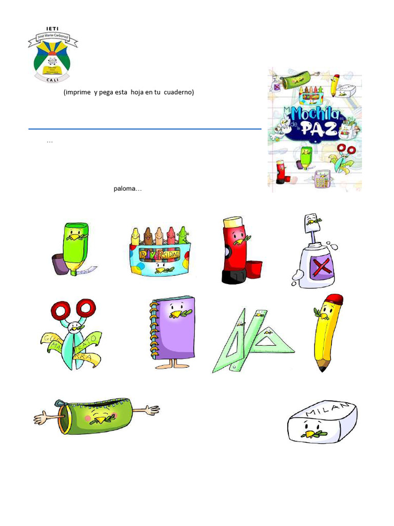 Actividad LA MOCHILA DE LA PAZ | PDF