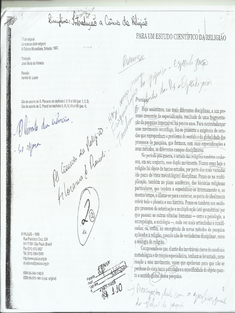 Filoramo e Prandi - As Ciências Das Religiões, Introdução | PDF