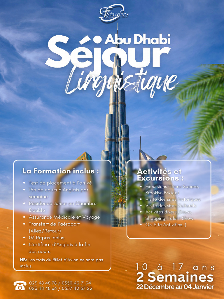Abu Dhabi Linguistic Trip Flyer | PDF
