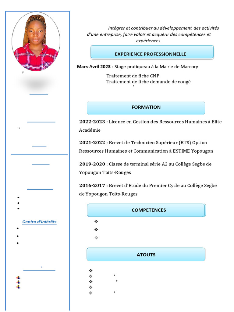 N'dri Rachel - CV | PDF