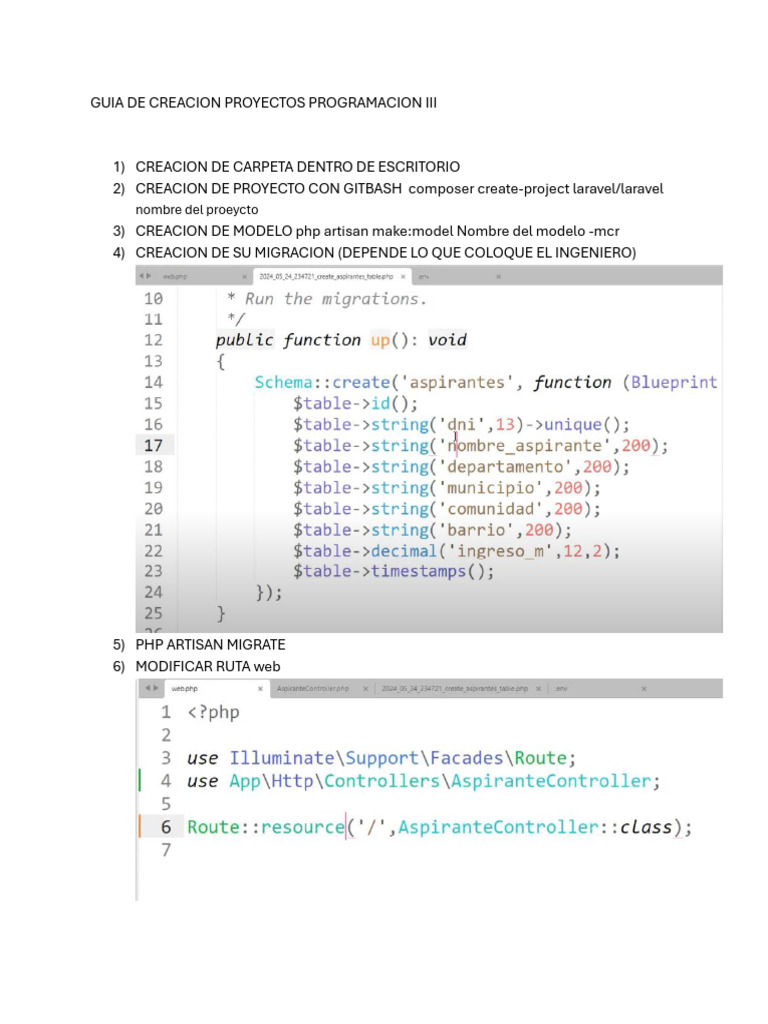 Guia de Creacion Proyectos Programacion Iii | PDF | Arte | Informática