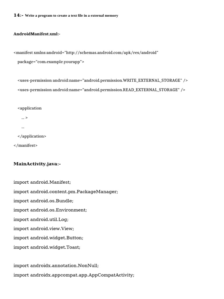Anroid Practical | PDF