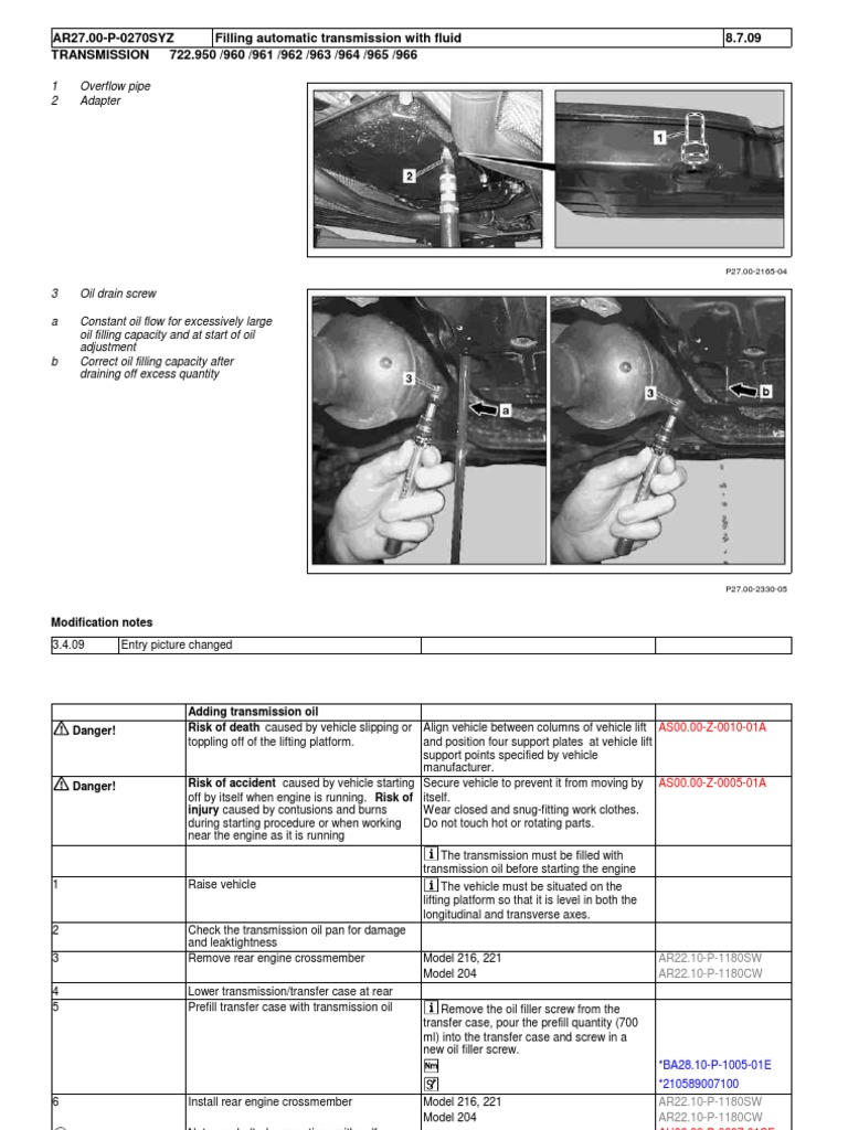 Filling Automatic Transmission With Fluid | PDF | Transmission ...