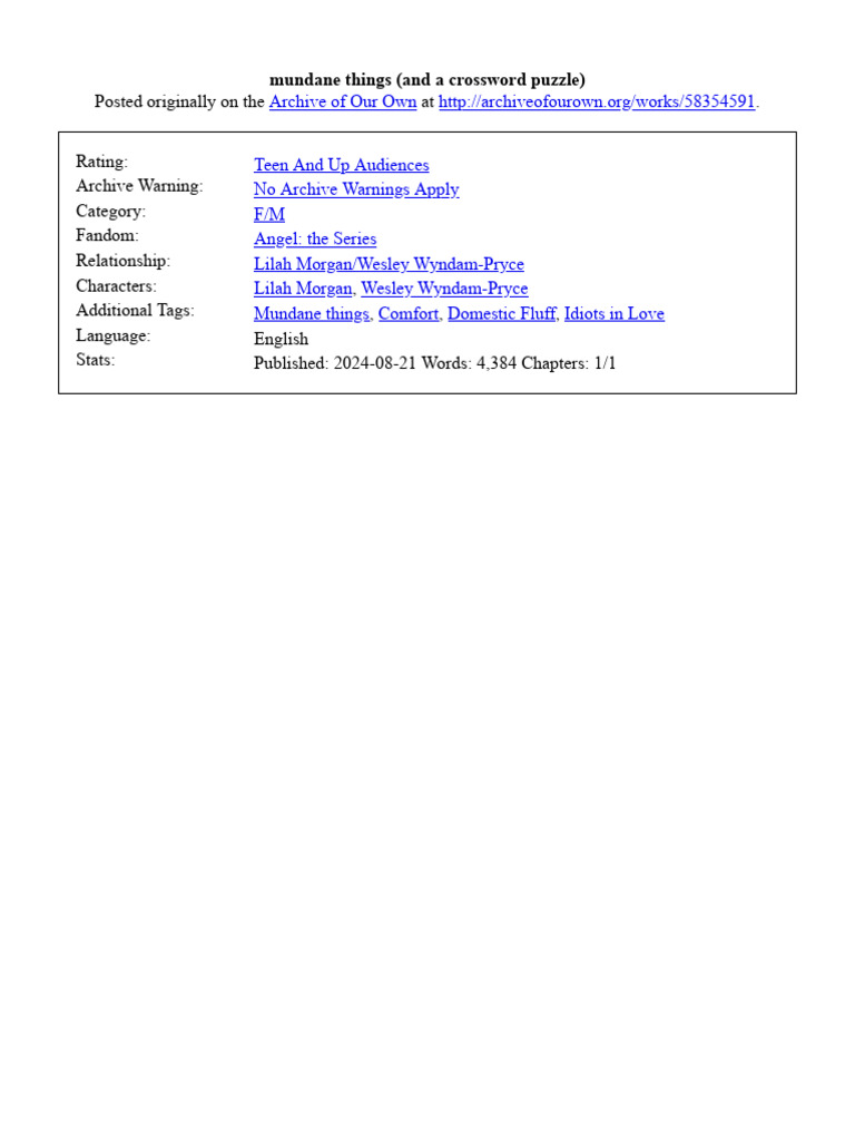 Mundane Things and A | PDF