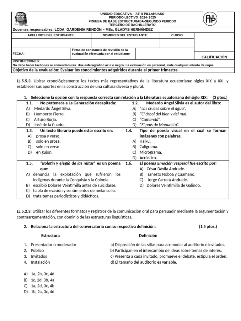 Pbe-Lengua-Segundo Trimestre | PDF