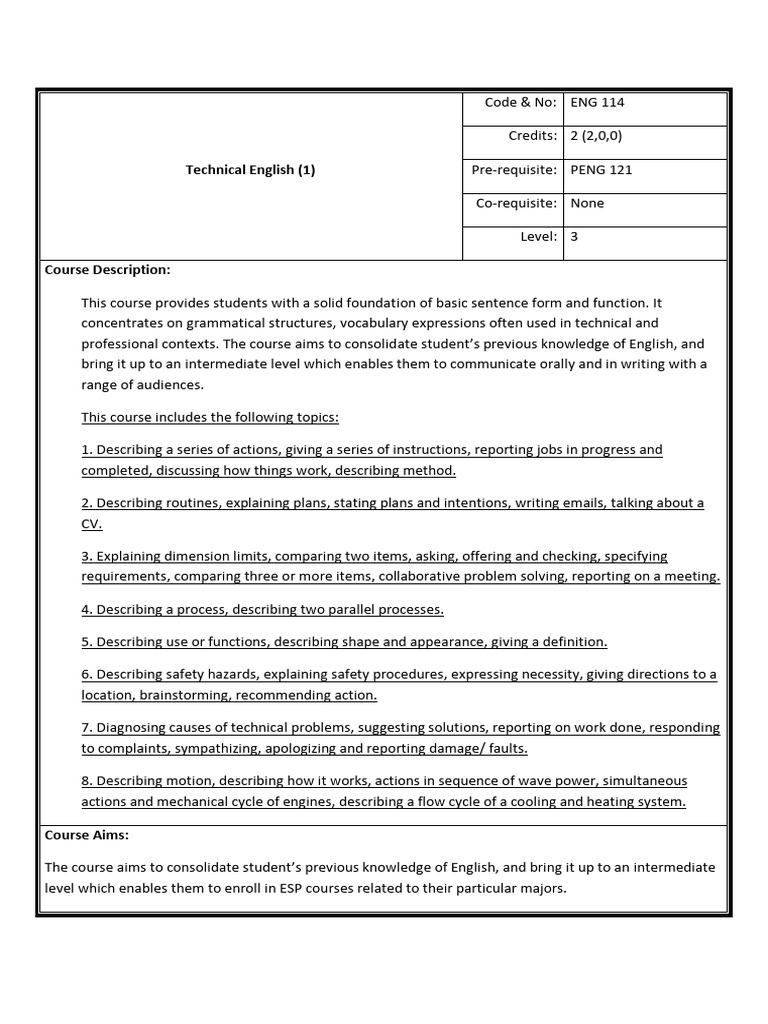 L3 - EnG114 - Technical English | PDF