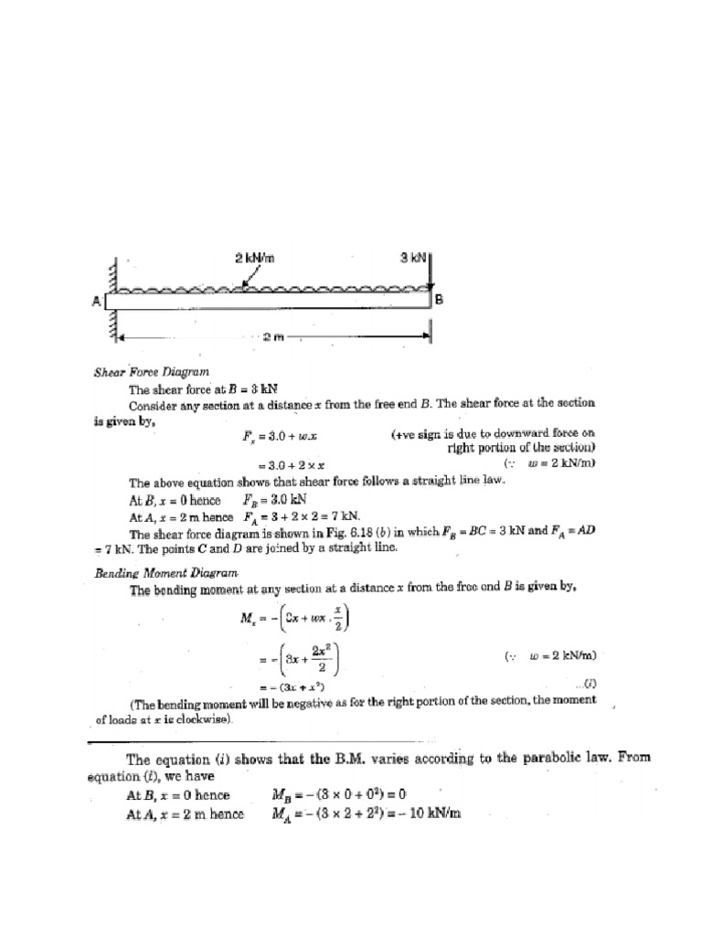 MME 2210 STRENGTH OF MATERIALS - Worked Examples - Bending Moments and ...