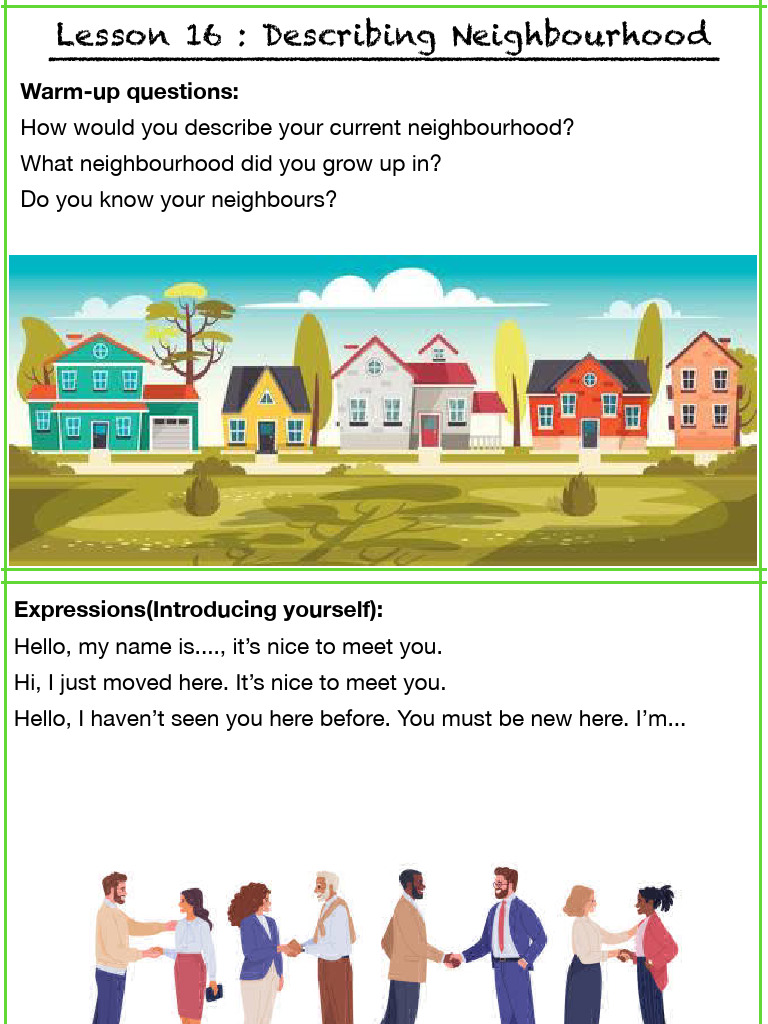 Describing Neighbourhood | PDF