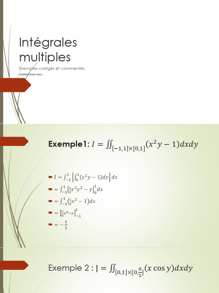 Intégrales Multiples - Exemples | PDF