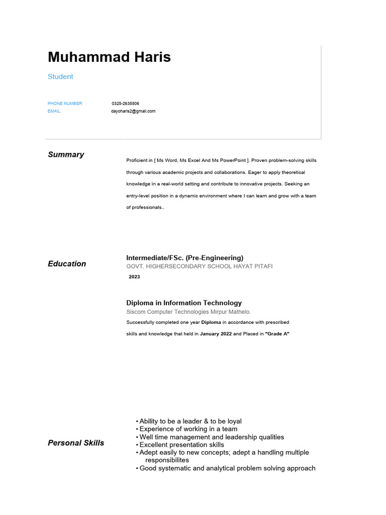 Haris Resume | PDF