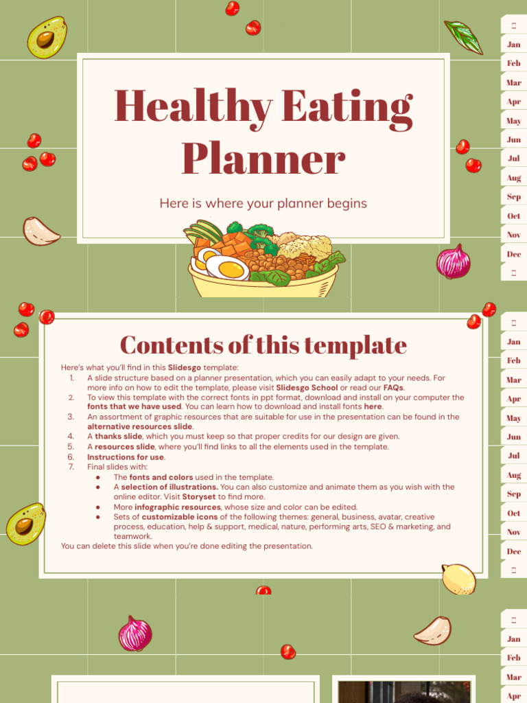 Monthly Healthy Eating Planner | PDF | Meal | Planets