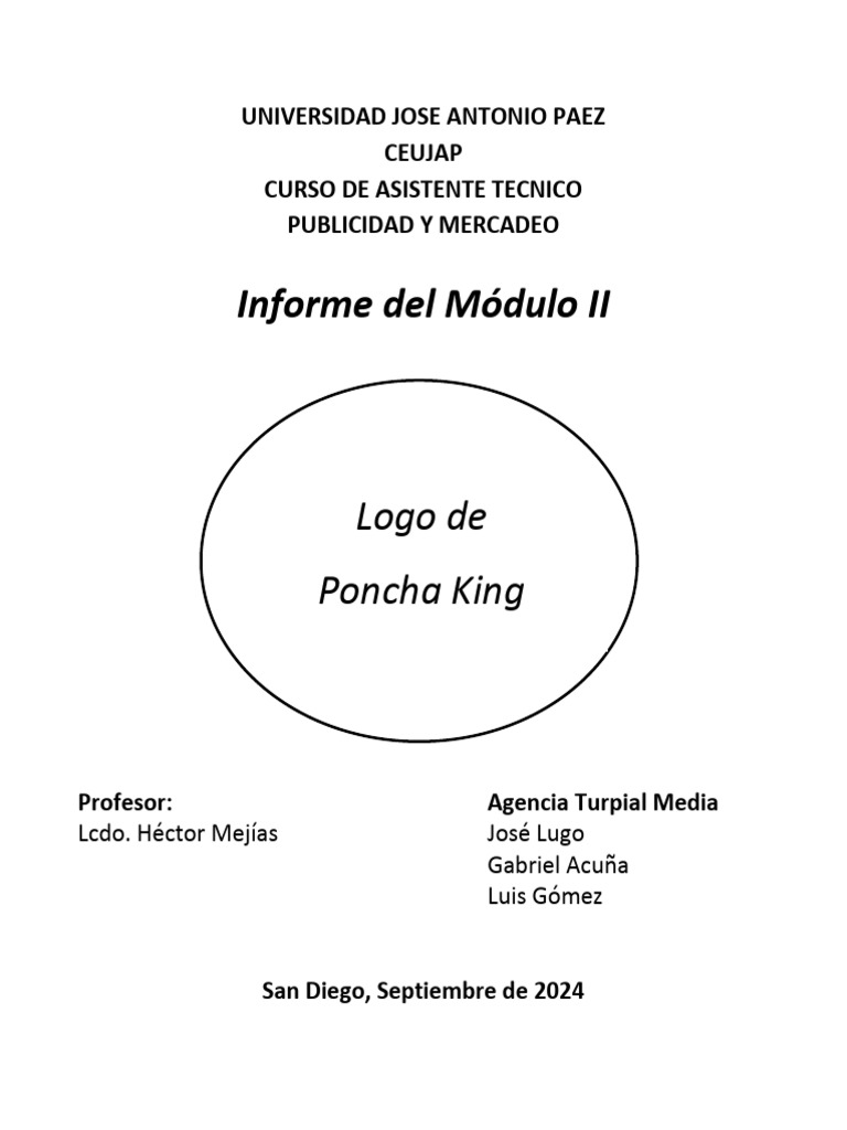 Informe de Módulo II (Producto Poncha King) - 2 | PDF