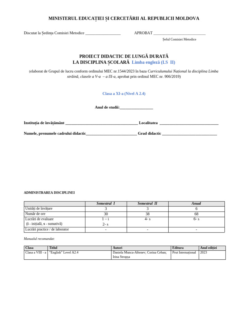 PLD - 11th Form Lsii | PDF