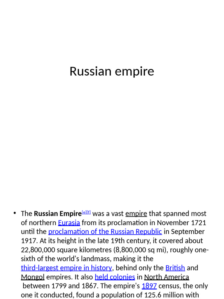 Russian Empire | PDF