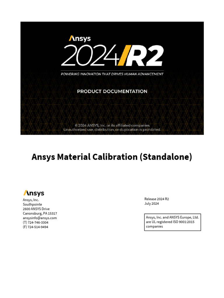 Ansys Material Calibration Standalone Help | PDF | Stress (Mechanics ...