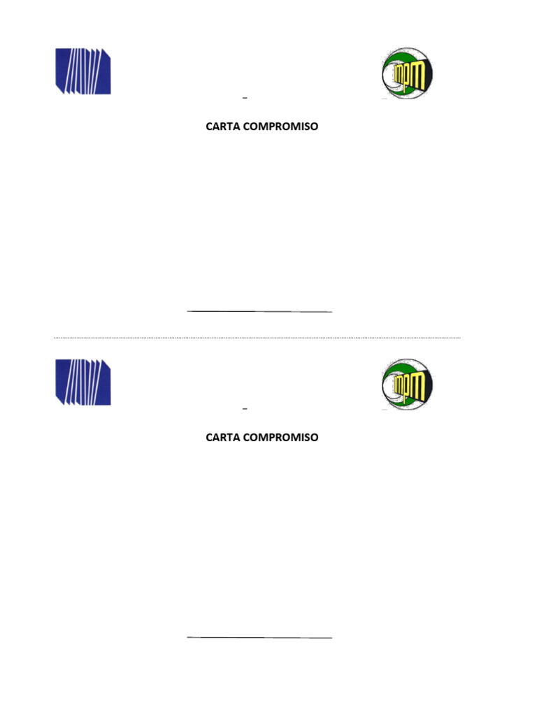 fORMATOS CARTA COMPROMISO | PDF