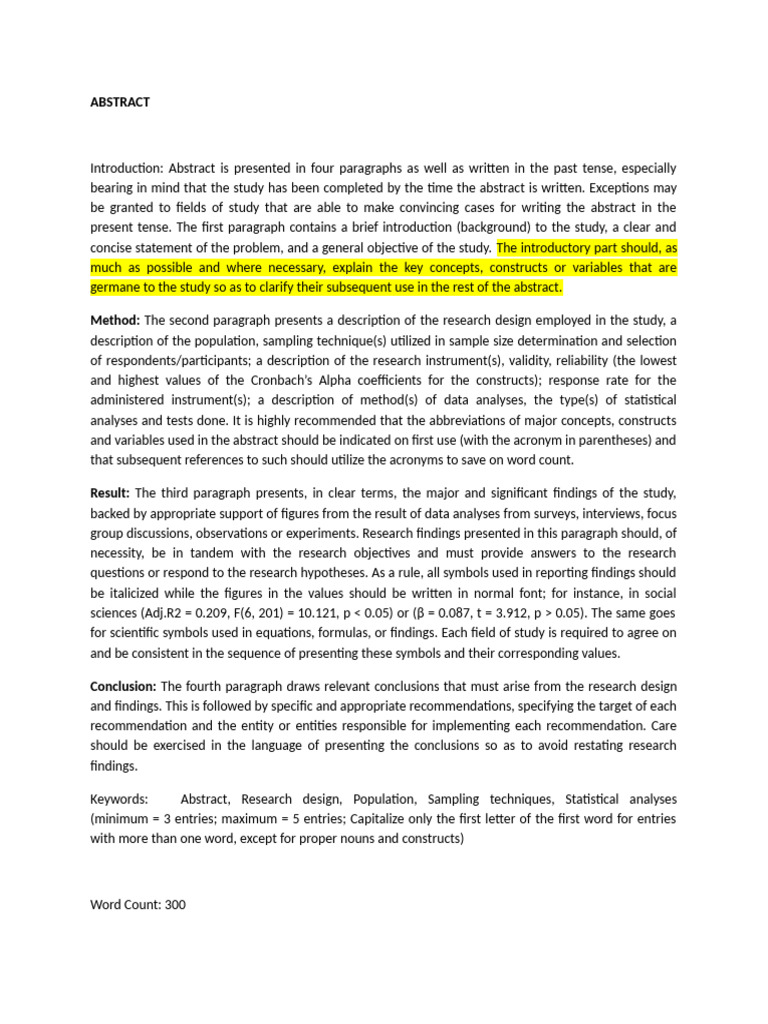 Abstract Guide | PDF