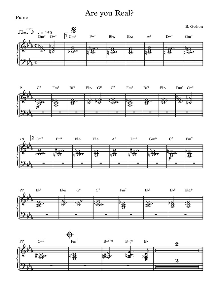 Are You Real Piano | PDF