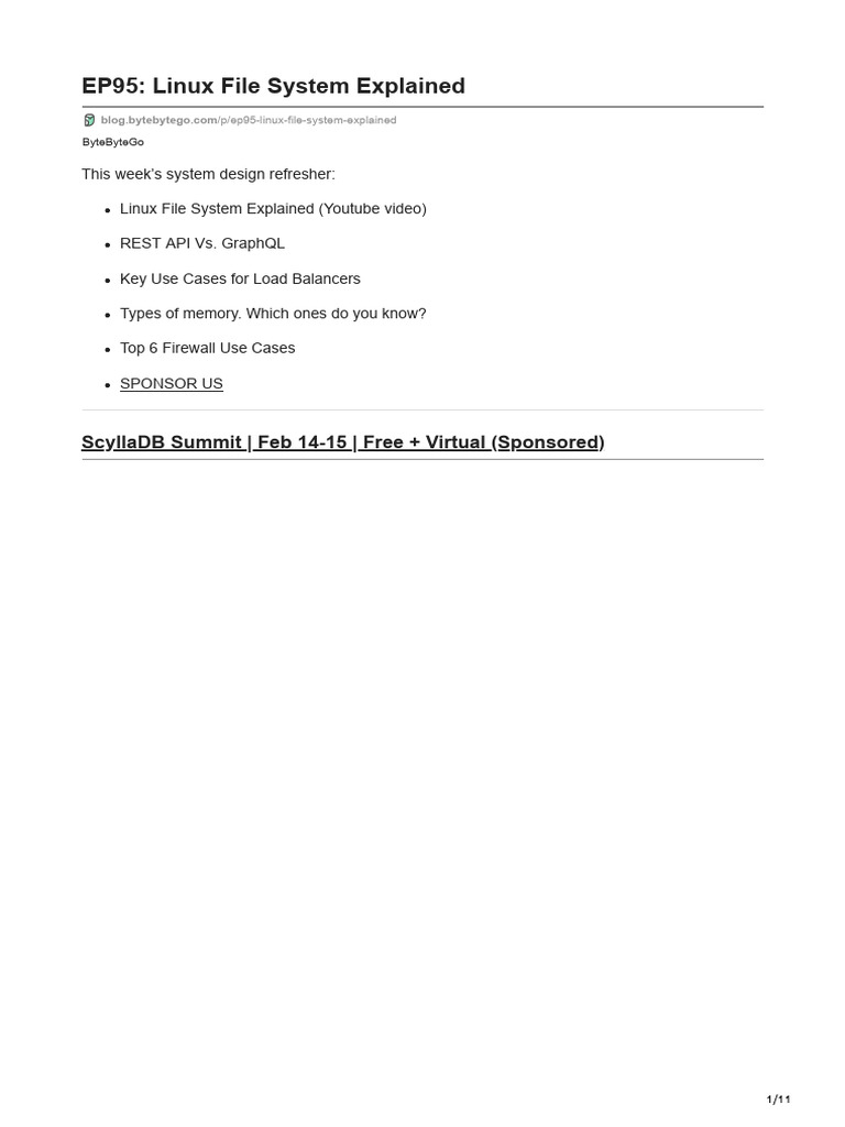 EP95 Linux File System Explained | PDF