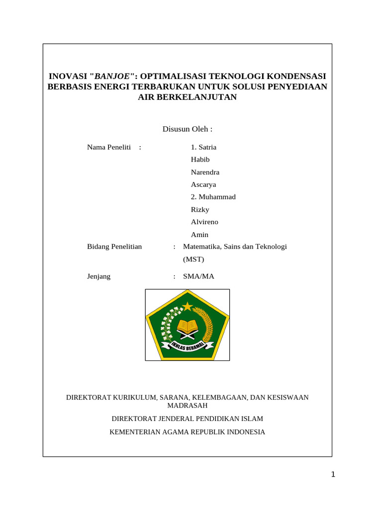 Proposal Riset Satria-Reno | PDF