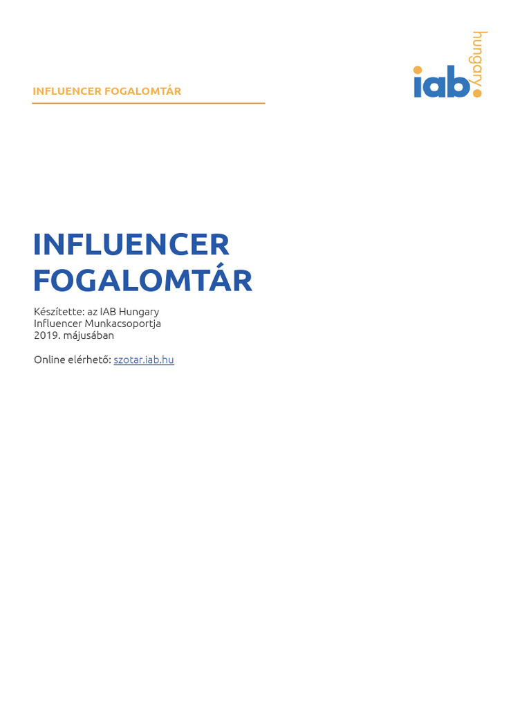 Influencer Fogalomtar 191206 | PDF