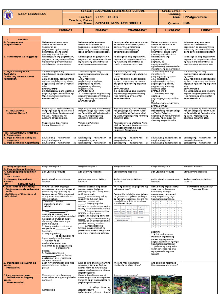 EPP 4 - Week 8 Edited | PDF