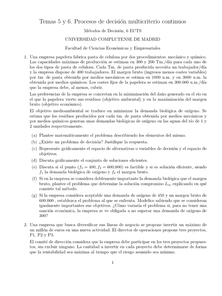 Tema5 6 Multicriterio Continuo | PDF