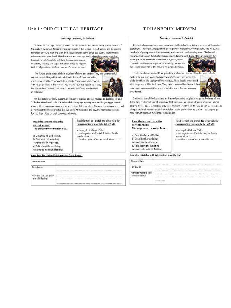 Reading 1bac Culture | PDF