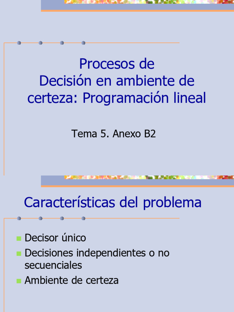 Anexo 2 Programación Lineal (Grado) | PDF