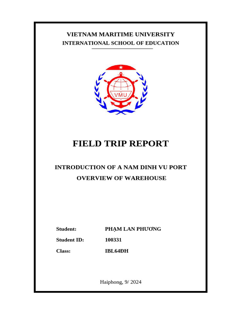 Format For Fieldtrip Report | PDF