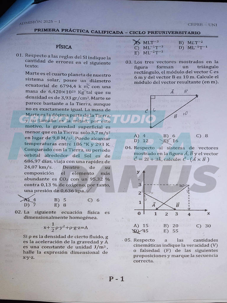 1PC Cepre Uni 2025 1 V | PDF