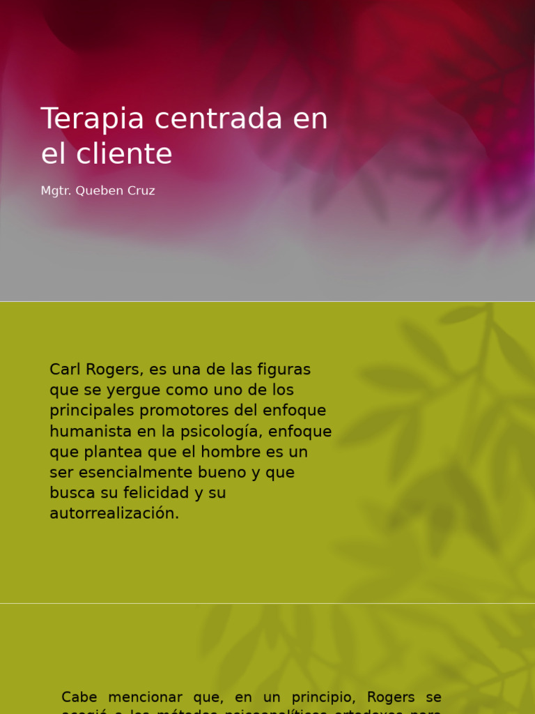 Terapia Centrada en El Cliente de Roger-2 | PDF