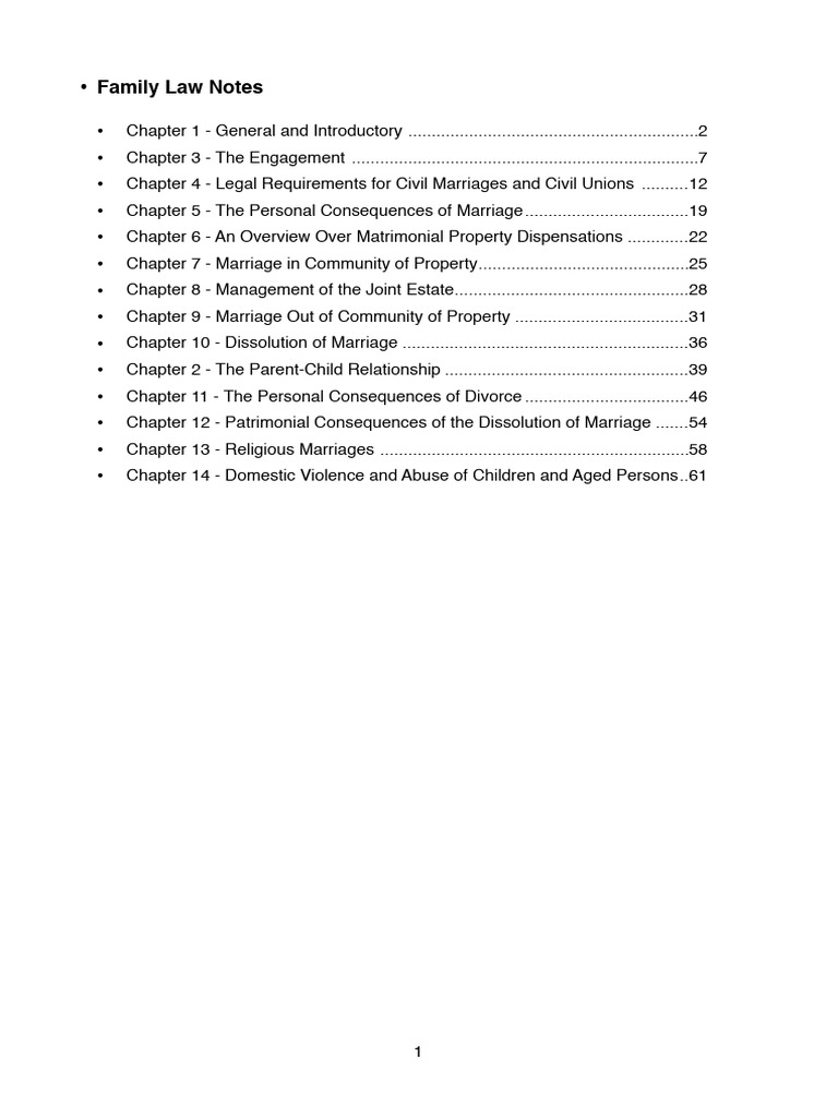 Family Law Notes | PDF